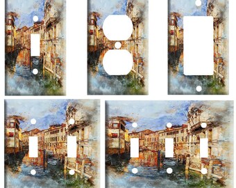 Palm Tree Sunset Silhouette Design, Decorative Light Switch Cover Plate ...