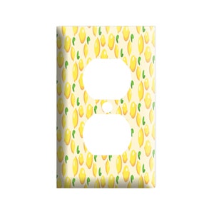 Yellow Lemon Pattern, Decorative Light Switch Cover Plate, Single ...