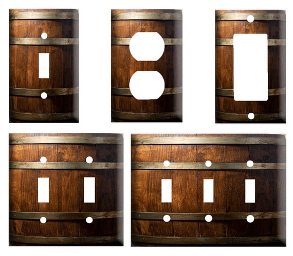 Brown Barrel 3 Design Decorative Plastic Light Switch Cover | Etsy