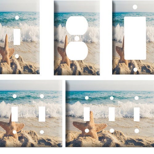 SEASHELL STARFISH BEACH 21 Light Switch Cover or Outlet Home - Etsy