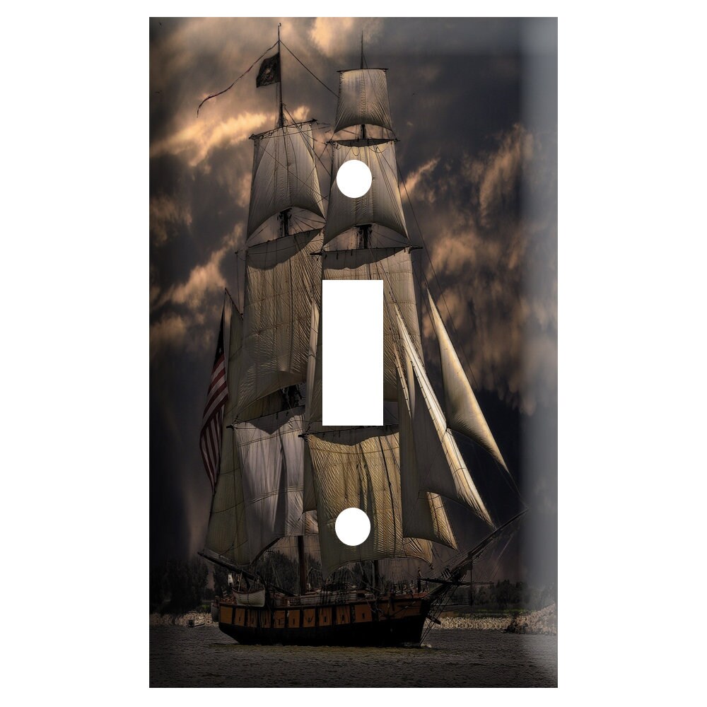 American Sailing Ship Decorative Light Switch Cover Plate | Etsy