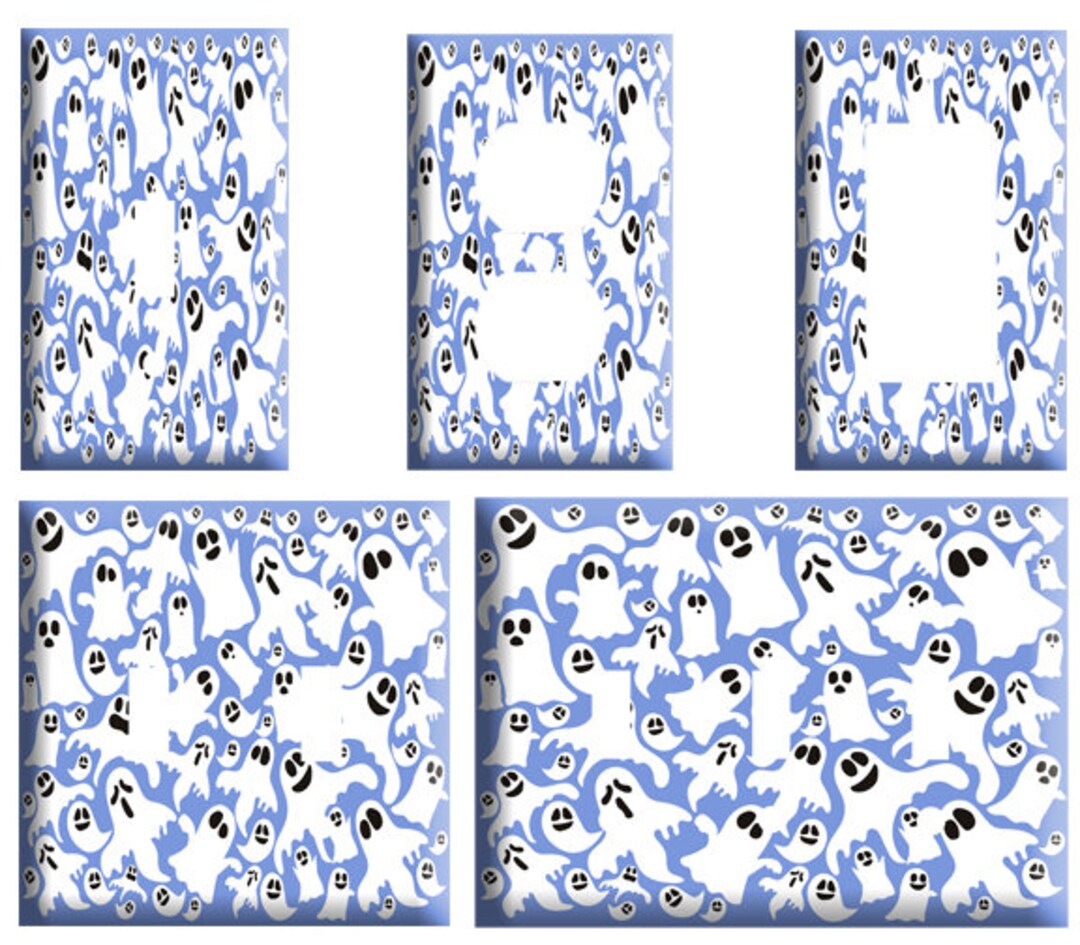 Spooky Ghost Design | Halloween Decorative Light Switch Cover Plate ...