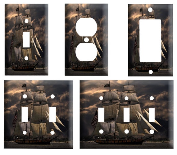 American Sailing Ship Decorative Light Switch Cover Plate | Etsy