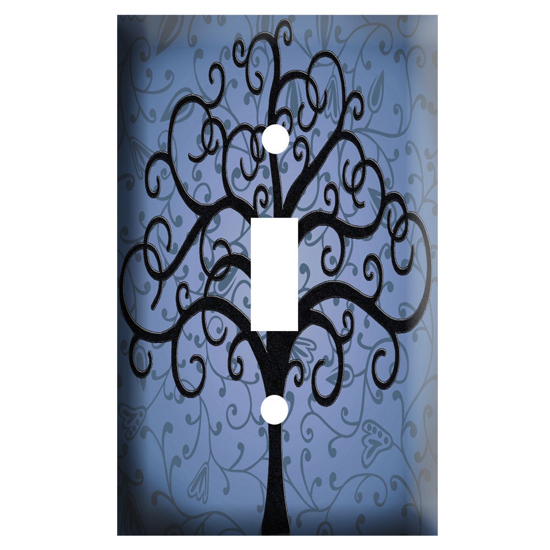 Tree of Life Vines in Blue Design ~ Decorative Plastic Light Switch ...