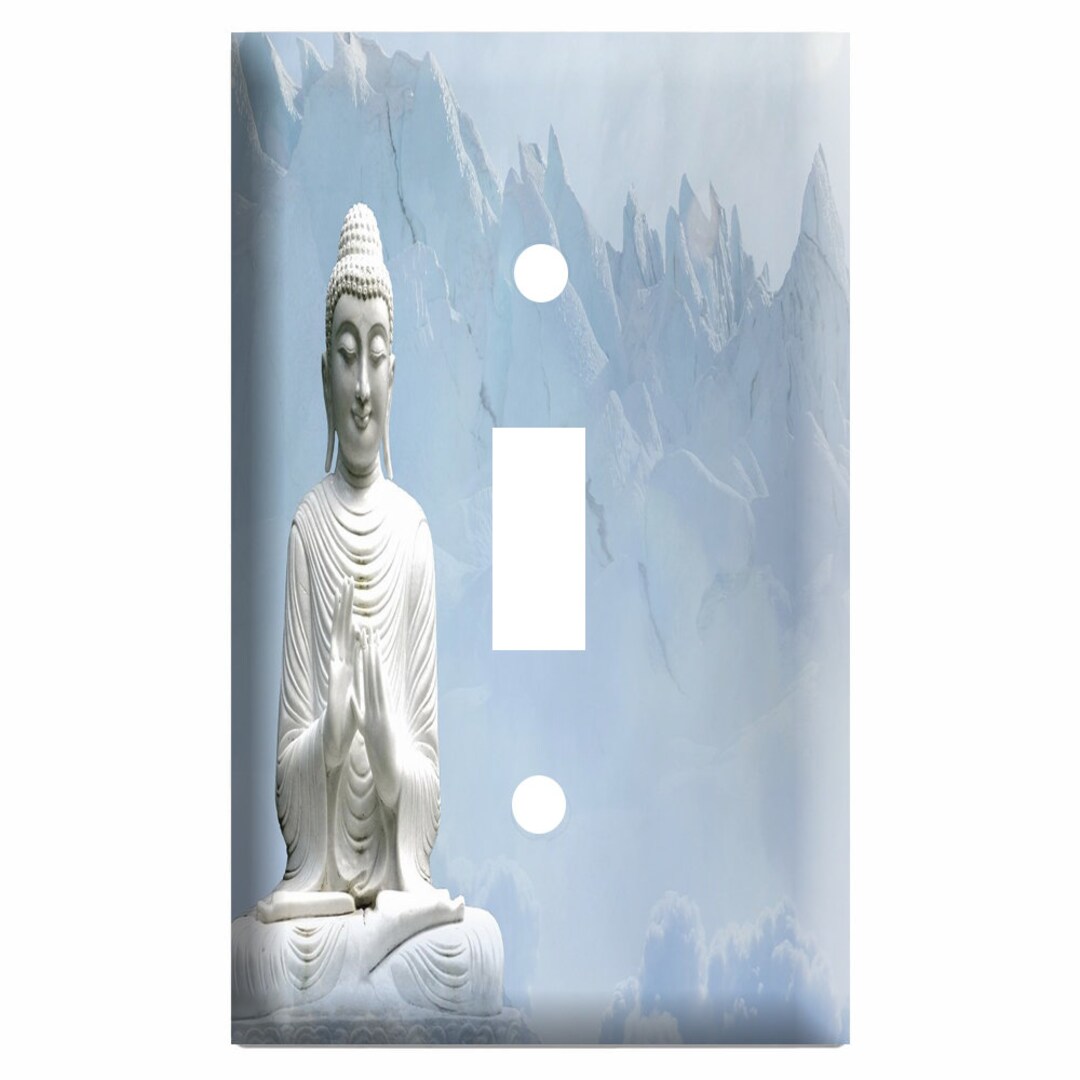 Buddha Statue Mountain Clouds Decorative Plastic Light Switch Cover ...