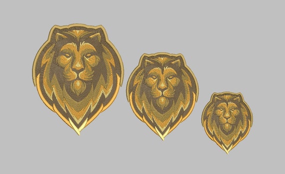 Lion's HEAD Embroidery Design small/medium/large Sizes - Etsy