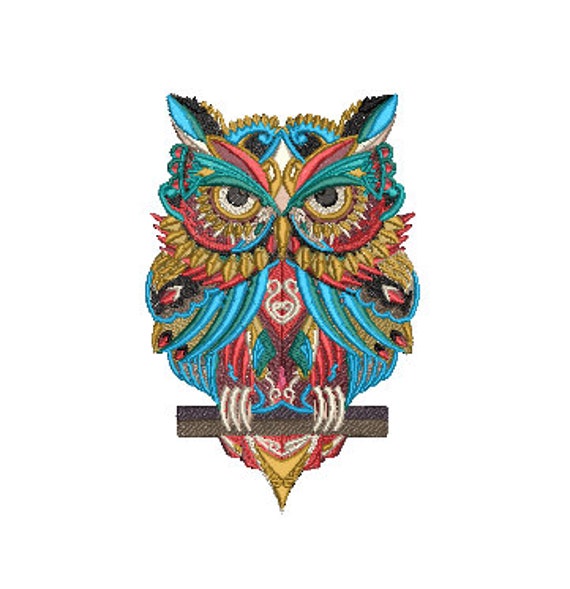 BEAUTIFUL EMBROIDERED OWL Embroidery Design Embroidery - Etsy