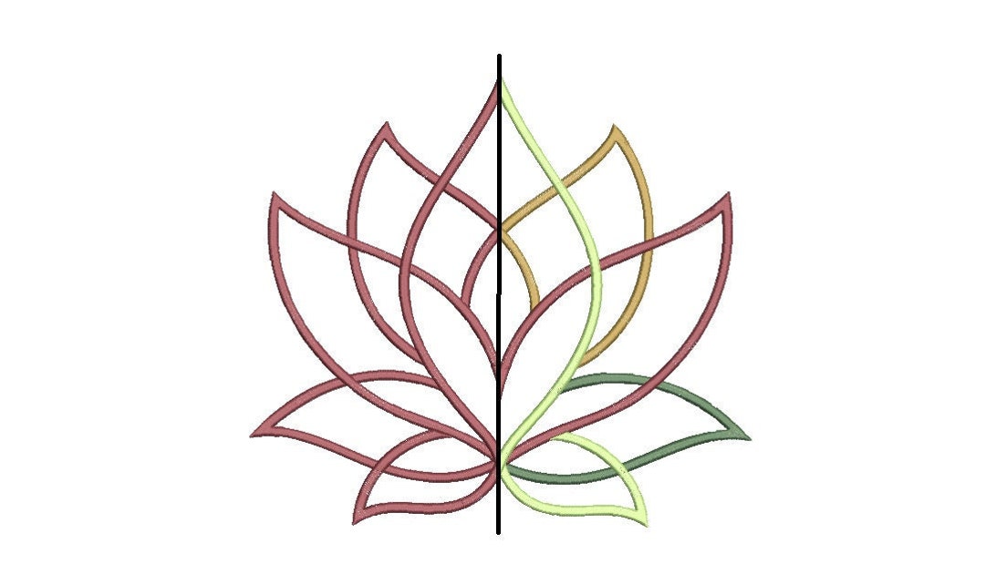 LOTUS FLOWER Embroidery Designs (small/medium/large/extra Large Sizes ...