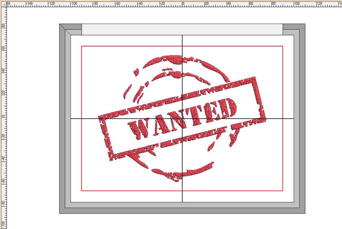 WANTED STAMP DESIGN - (hat/small/medium/large Sizes) Embroidery Pattern ...