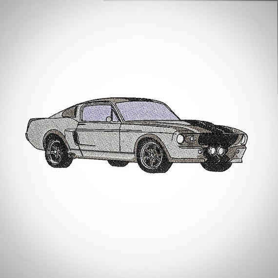 1967 SHELBY MUSTANG Embroidery Design small/medium/large | Etsy