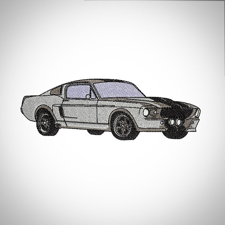 1967 SHELBY MUSTANG Embroidery Design small/medium/large - Etsy