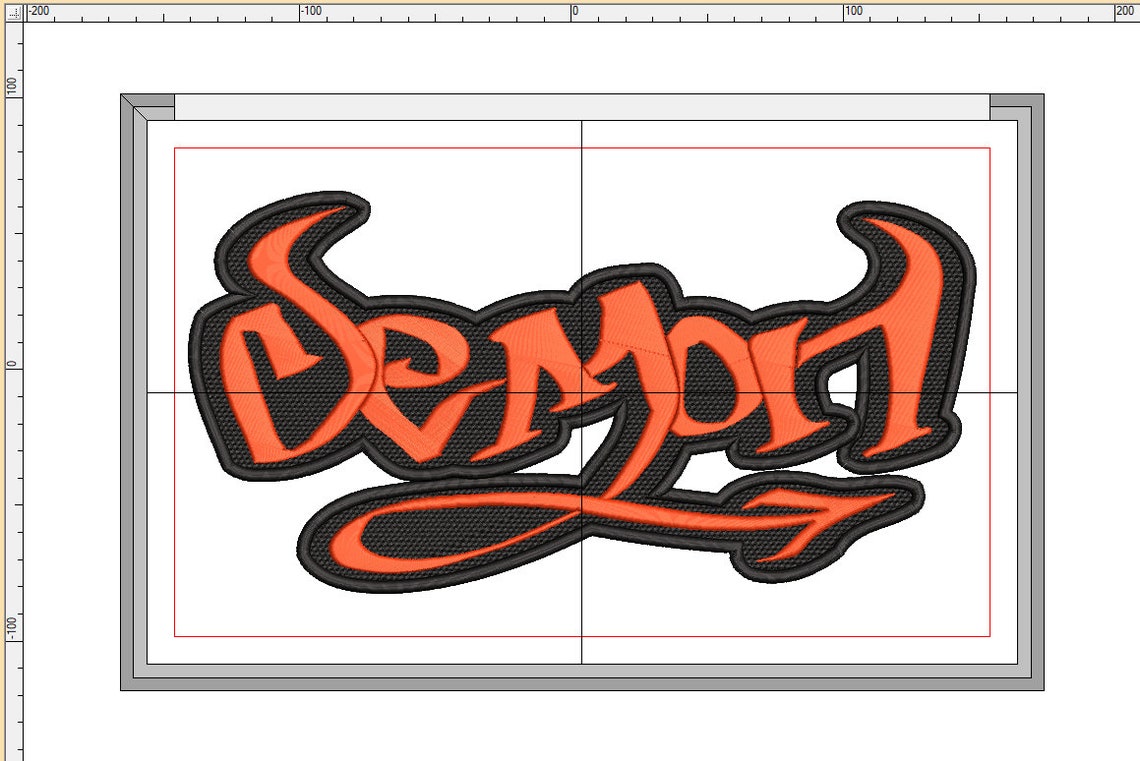 DEMON GRAFFITI Embroidery Design Small/Medium/large sizes | Etsy