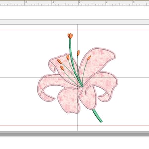 LILLY Applique Design (regular/medium/large Sizes) Applique Pattern ...