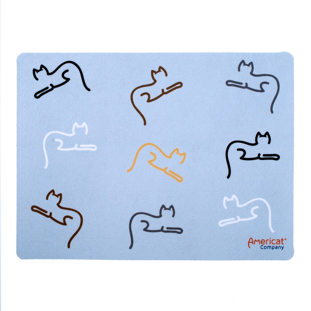 Cat Bowl Mat - Made in USA - Cat Water Mat - Cat Food Mat - Cat ...