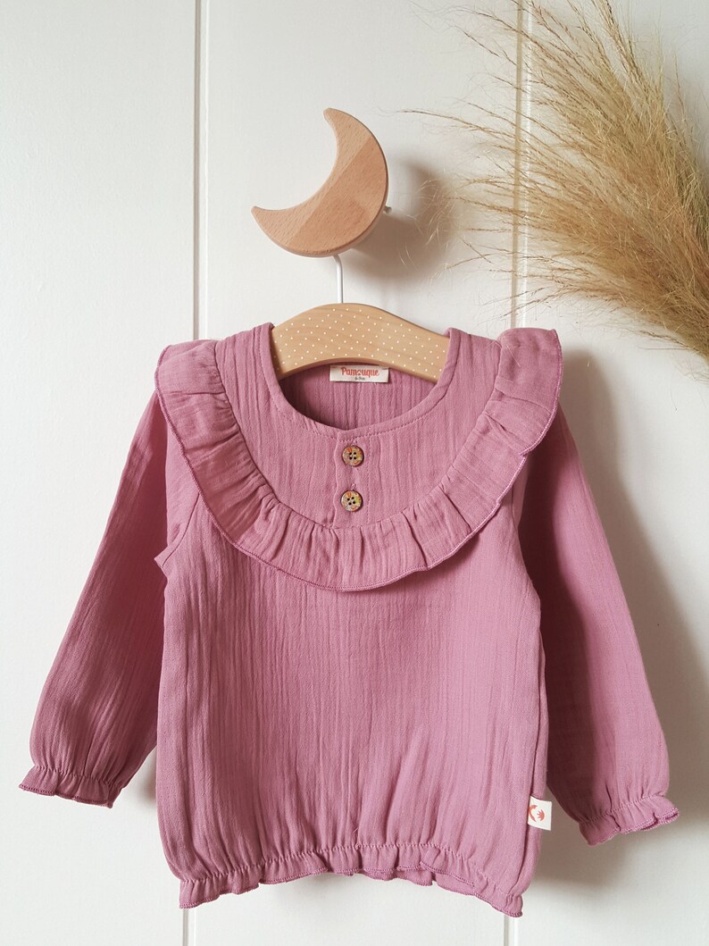 Baby Girl Organic Muslin Ruffle Blouse Baby Girl Clothes - Etsy