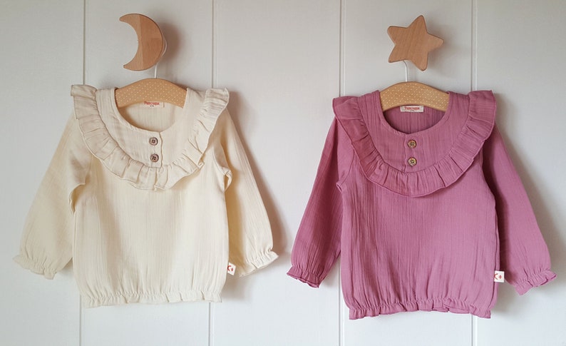 Baby Girl Organic Muslin Ruffle Blouse Baby Girl Clothes - Etsy
