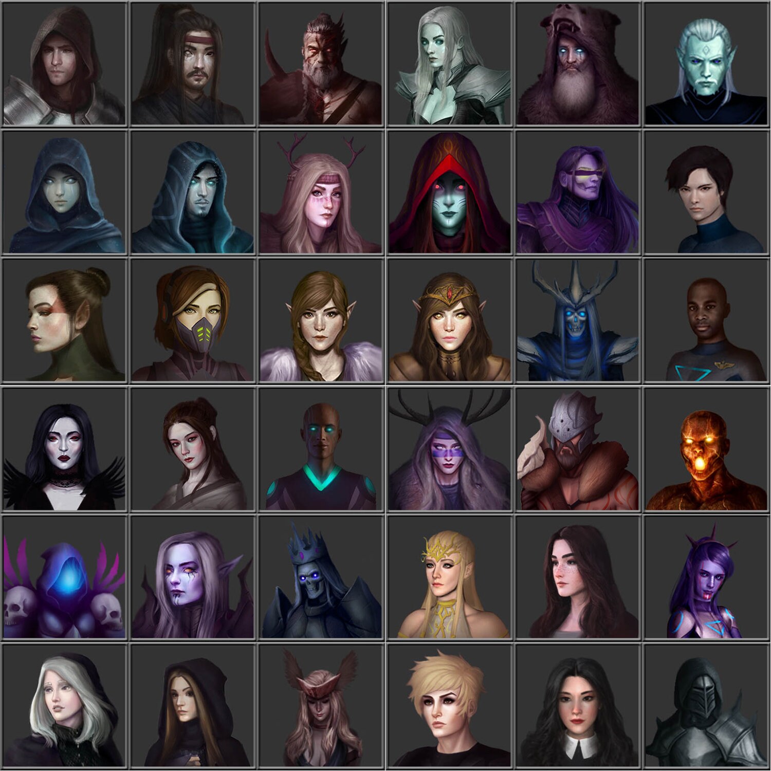 Realistic 2D Sci-fi & Fantasy Game Avatars - Etsy
