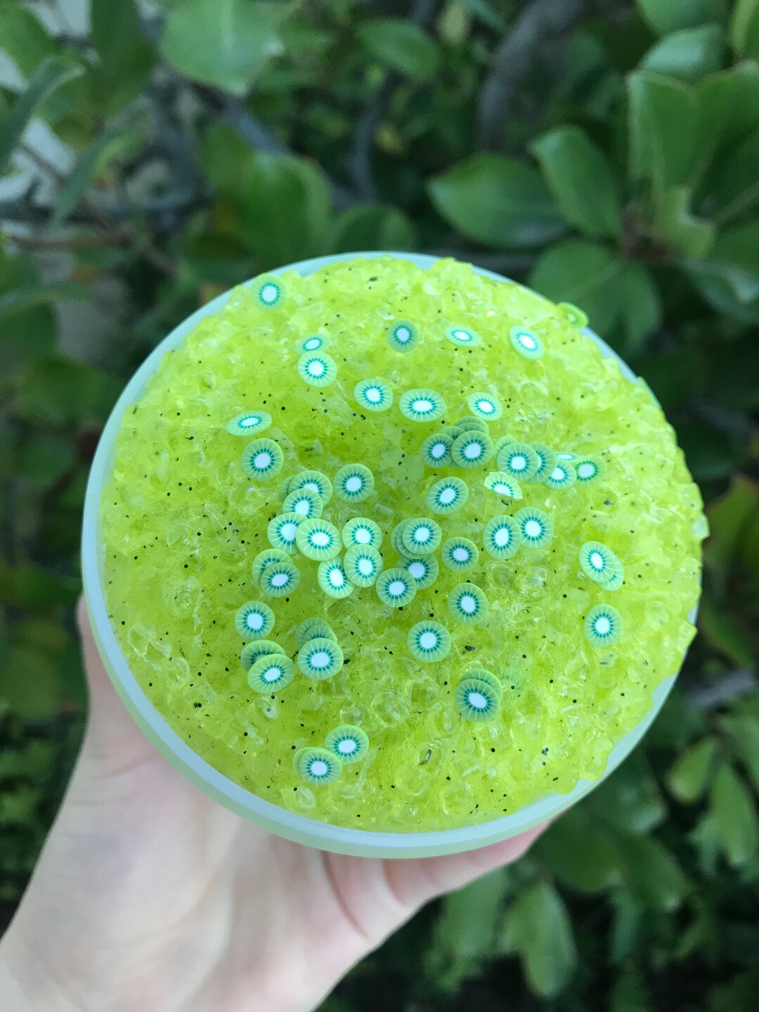 Kiwi Sugar Scrub Scented Crunchy Slime - Etsy