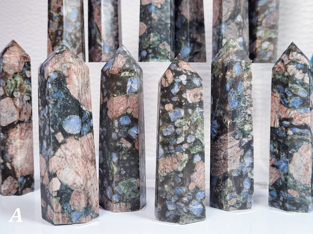 Light Blue Que Sera Llanite Points Generator Healing Stone Healing ...