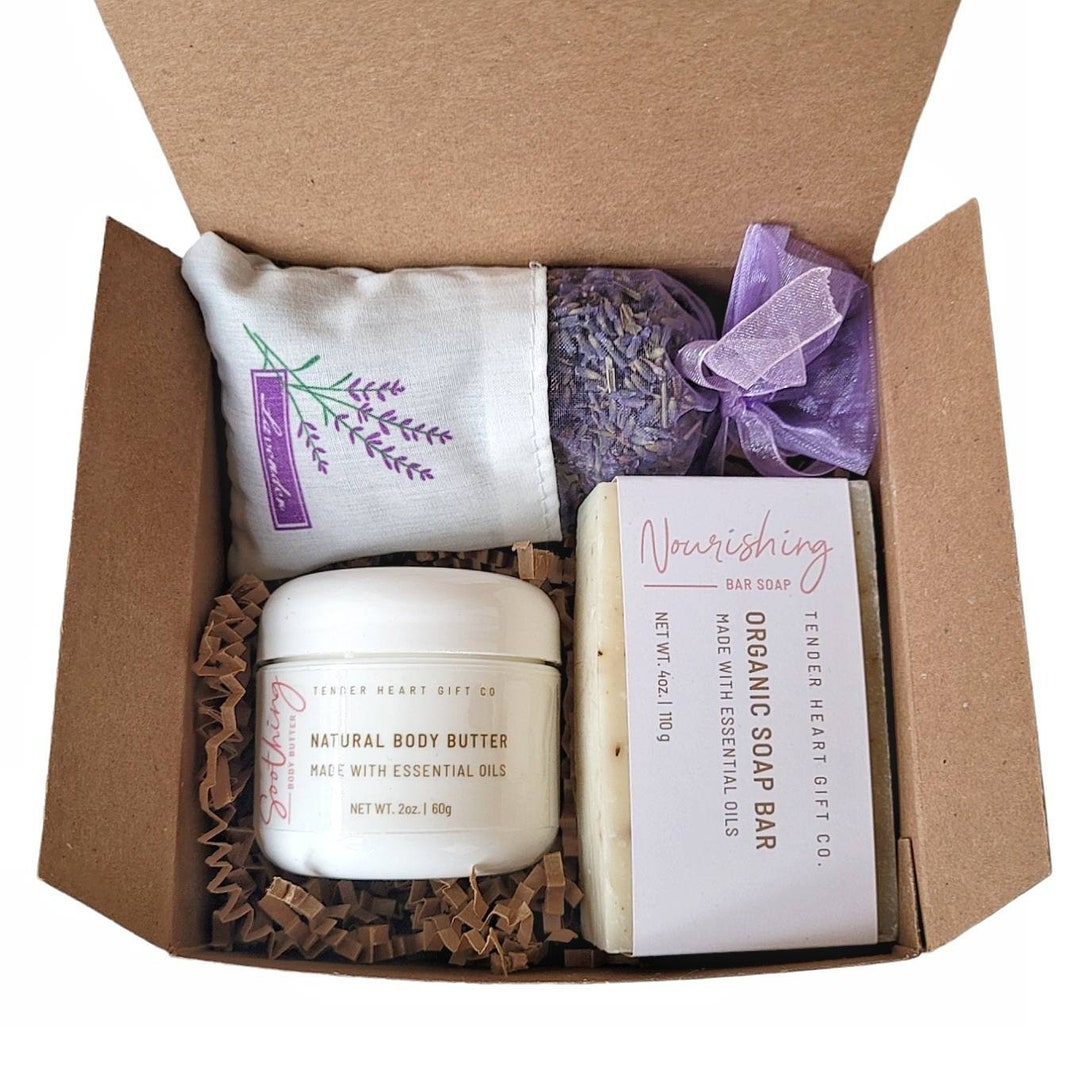 LAVENDER GIFT SET Mini Spa Box Mini Pamper Box Gift for Her Thank You ...