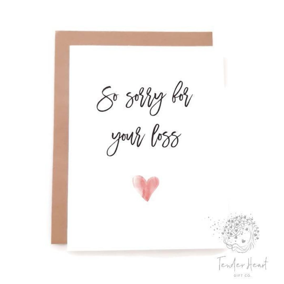 Sympathy Card Sorry for Your Loss Bereavement Card Miscarriage Card ...