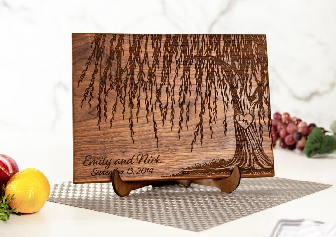 Personalized Willow Tree Maple Cutting Board, 9th Anniversary or ...