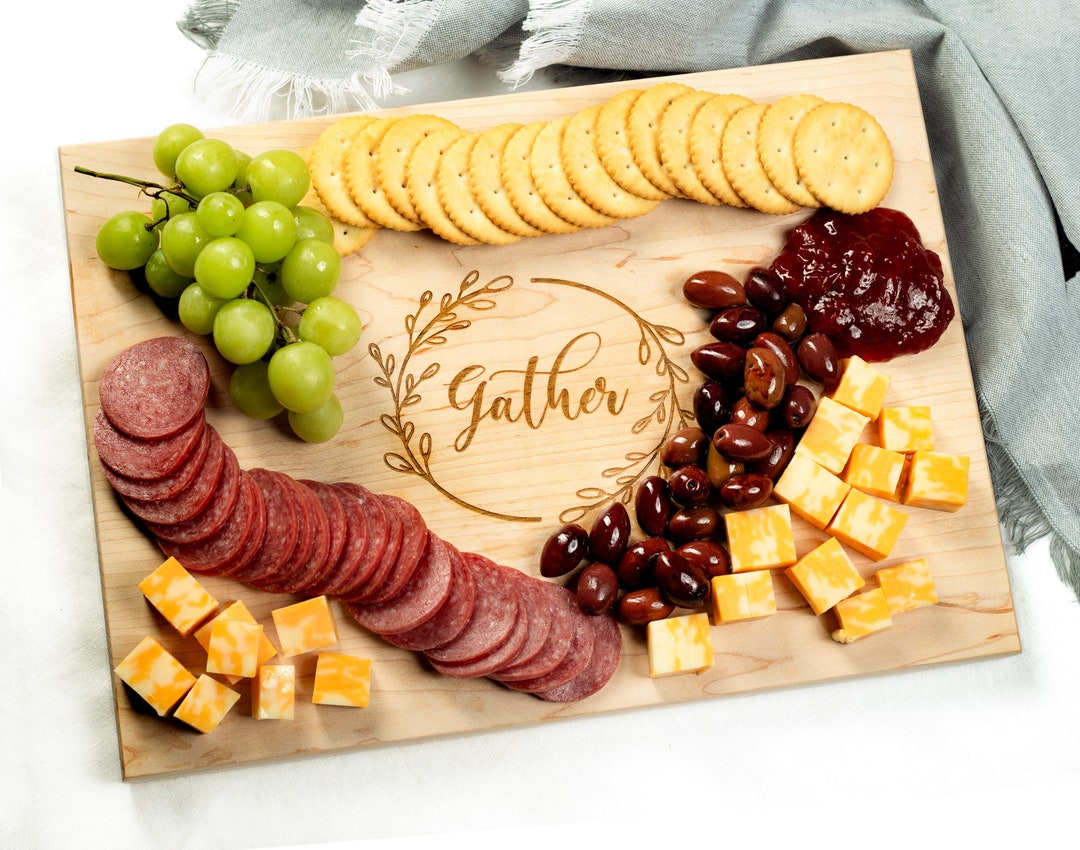Engraved Charcuterie Board, Personalized Wood Serving Board ...