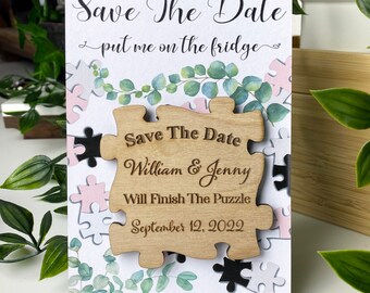 Puzzle Save the Date - Etsy