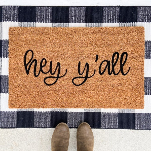 Hey Yall Mat - Etsy