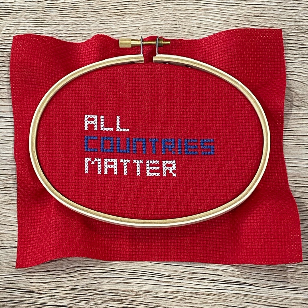 All Countries Matter Cross Stitch - Etsy