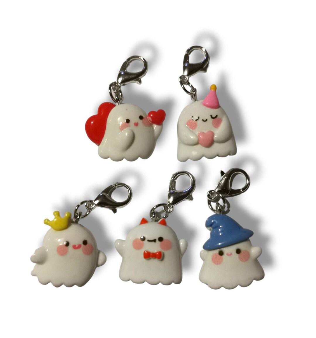 Set of 5 Cute Ghost Stitch Markers/ Progress Keepers - Etsy