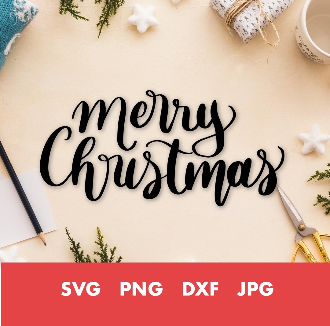 Christmas SVG, Merry Christmas Svg, Digital File Svg, Christmas Clipart ...