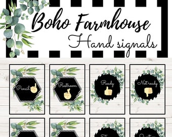 Farmhouse Alphabet and Number Posters - Boho Farmhouse Classroom Decor ...