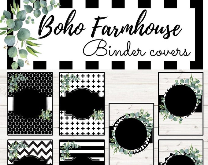Farmhouse Binder Covers | Boho Farmhouse Classroom Theme | Editable ...