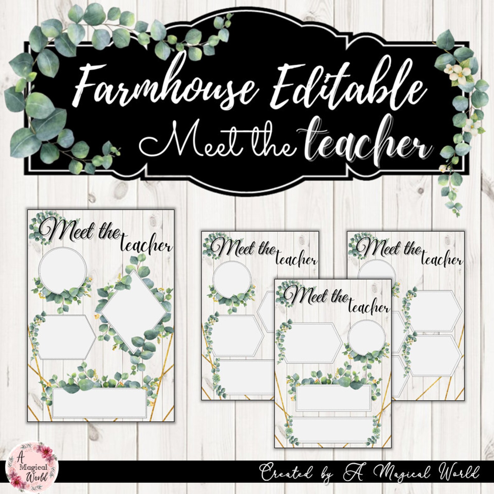 Farmhouse Classroom Bundle Decor Set Meet the Teacher - Etsy