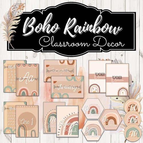 BOHO Classroom Decor Bundle - Etsy
