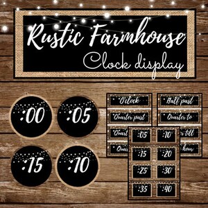 Farmhouse Rustic Editable Classroom Decor Bundle | Rustic Wood, Burlap ...