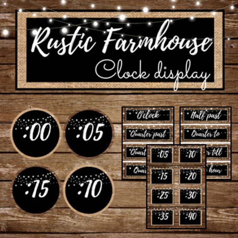 Farmhouse Rustic Editable Classroom Decor Bundle Rustic - Etsy