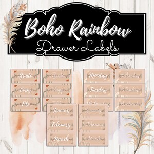 Boho Rainbow Classroom Decor Bundle | Calm Boho Classroom Decor ...