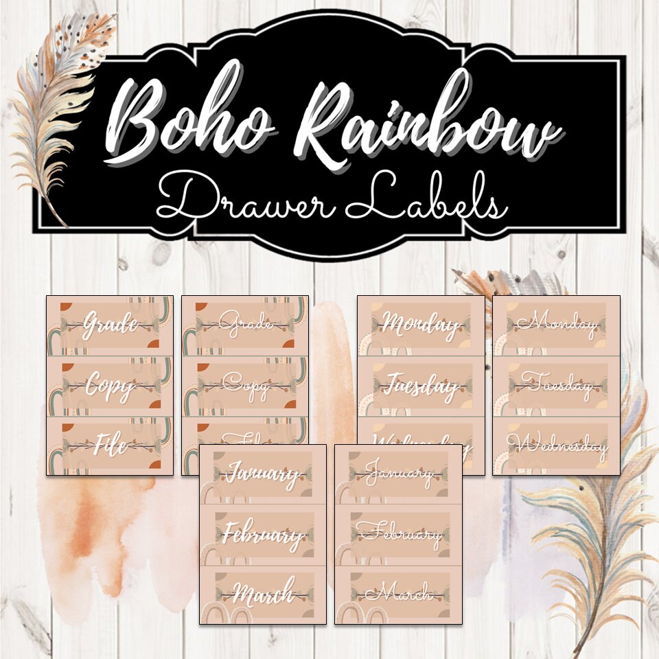 Boho Rainbow Classroom Decor Bundle | Calm Boho Classroom Decor ...