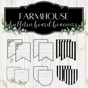 Farmhouse Bulletin Board Kit | Bulletin Board Borders, Banners ...