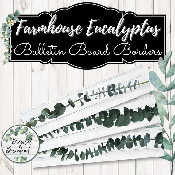 Photo Board 49ft Eucalyptus Border Bulletin Board Bulletin Board Border ...