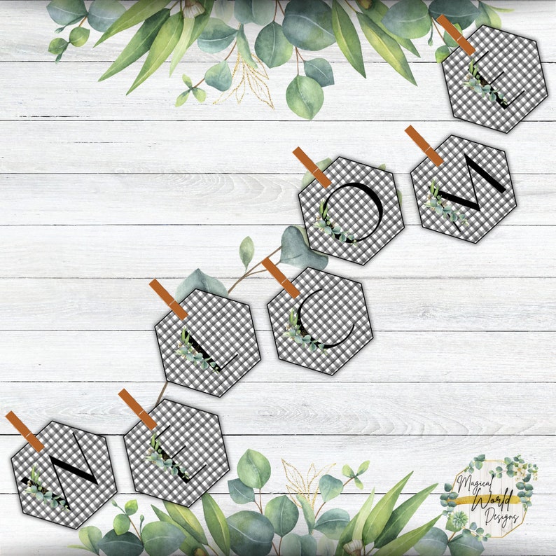 Farmhouse Classroom Welcome Sign Bunting | Farmhouse Welcome Banner ...