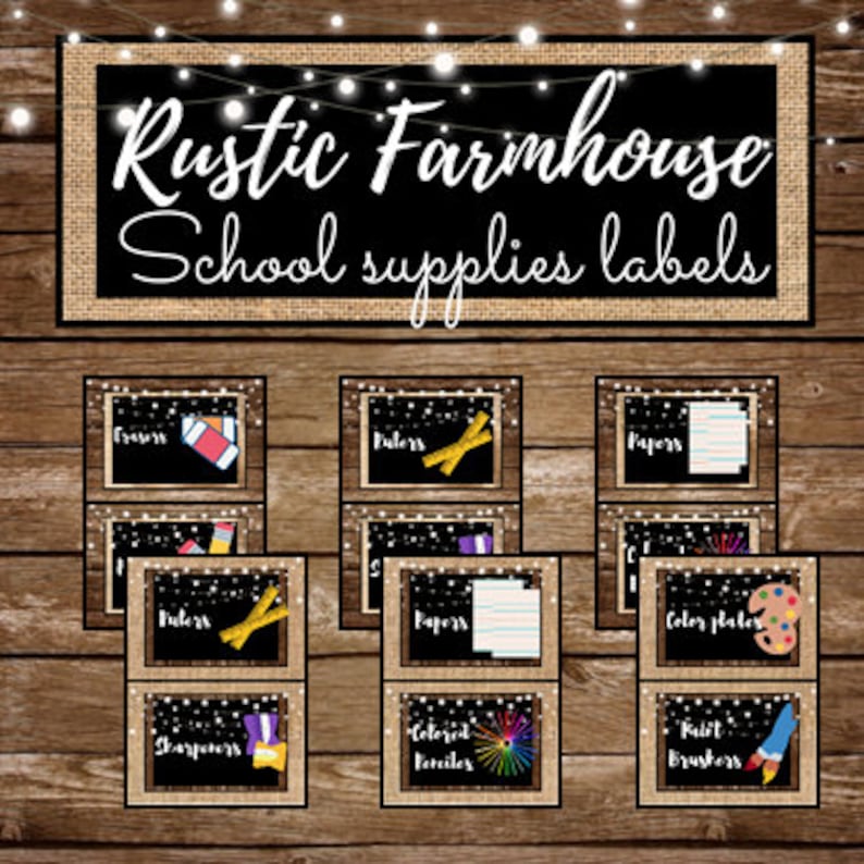 Farmhouse Rustic Editable Classroom Decor Bundle Rustic - Etsy
