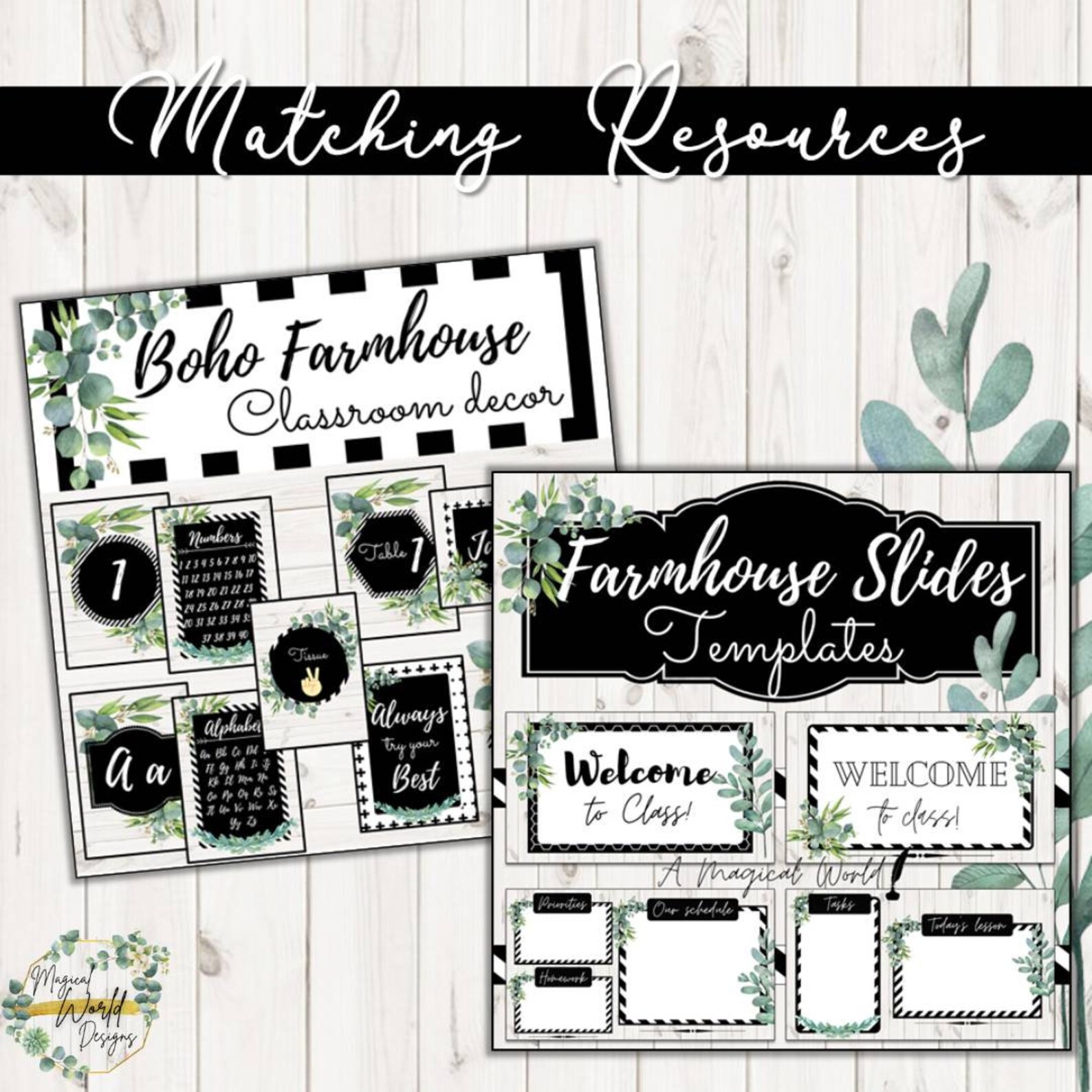 Farmhouse Hand Signals Boho Farmhouse Classroom Decor - Etsy