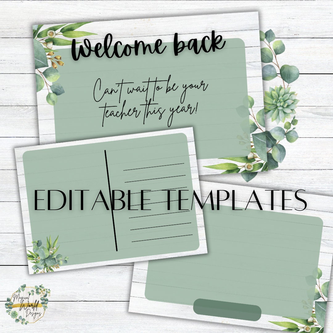 Farmhouse Welcome Back Postcards | Back to School Students Welcome ...
