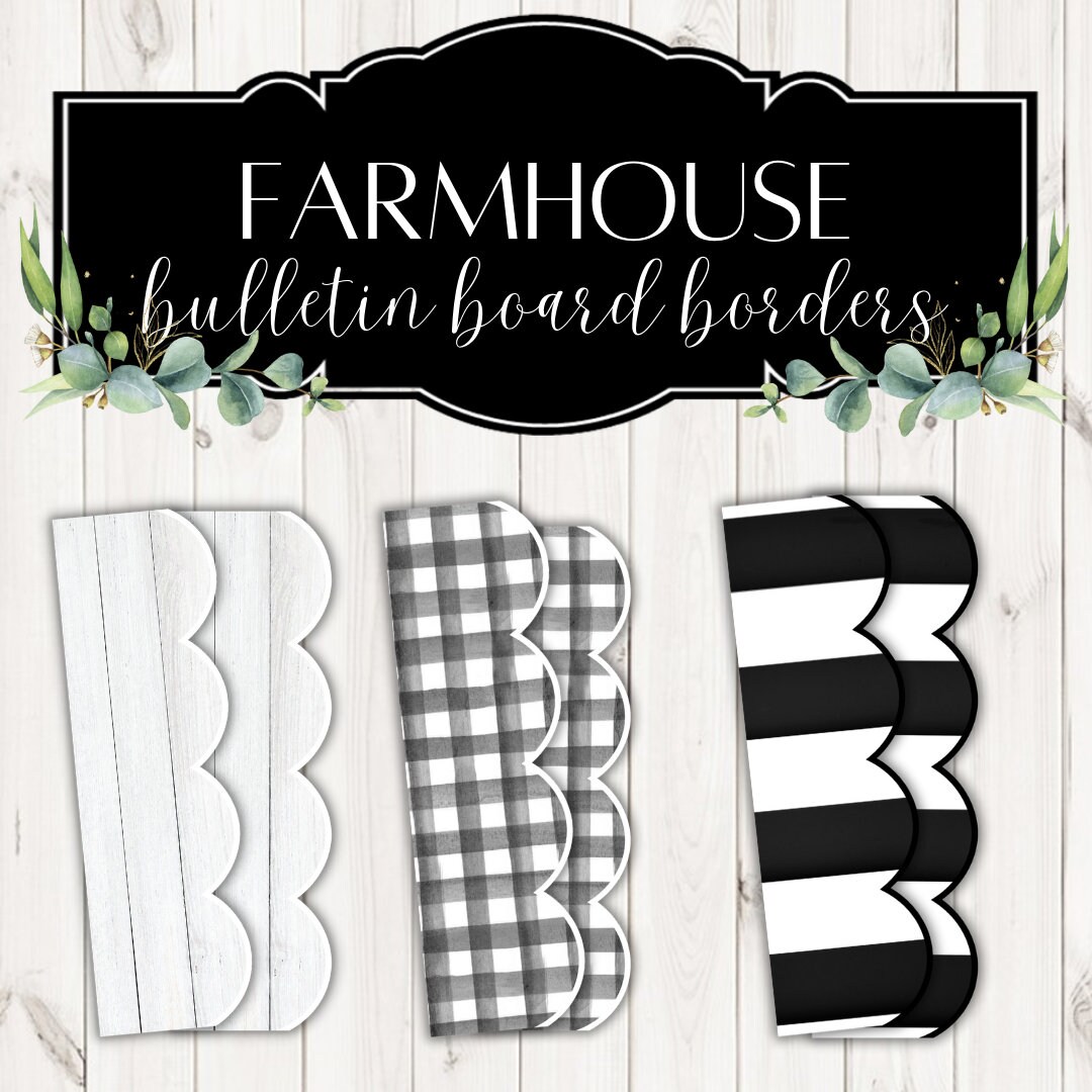Farmhouse Bulletin Board Kit | Bulletin Board Borders, Banners ...