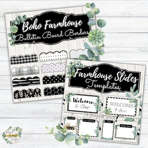 Farmhouse Classroom Bundle | Decor Set, Meet the Teacher, Google Slides ...