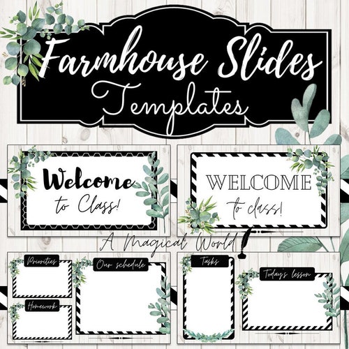 Farmhouse Powerpoint and Google Slides™ Templates for Teachers - Etsy