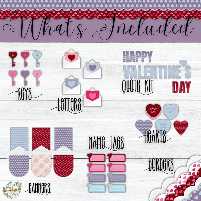 Farmhouse Valentine's Day Bulletin Board Kit | Valentine Bulletin Board ...